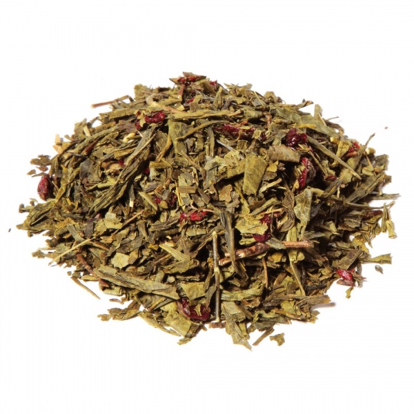 Sencha Sakura Green Tea with Cranberry & Rose Petals